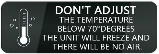 Acrylic Sign 3x10 Inch Acrylic Signs Don T Adjust The Temperature Below ...
