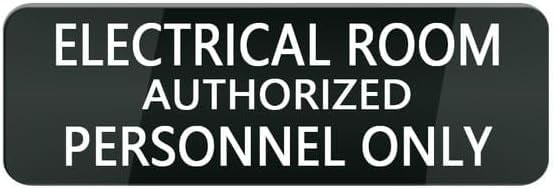 Acrylic Sign 3x10 Inch Acrylic Signs Electrical Room Authorized ...