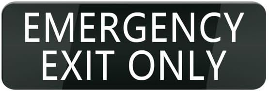 Acrylic Sign 3x10 Inch Acrylic Signs Emergency Exit Only Stylish ...