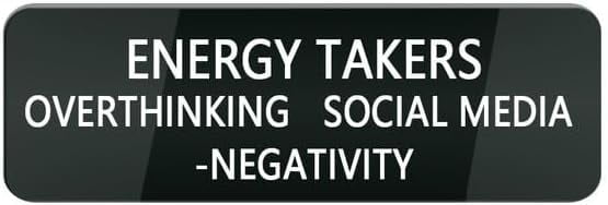 Acrylic Sign 3x10 Inch Acrylic Signs Energy Takers Overthinking Social ...