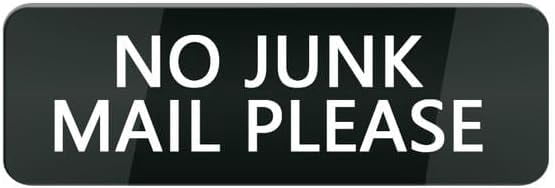 Acrylic Sign 3x10 Inch Acrylic Signs No Junk Mail Please Small ...