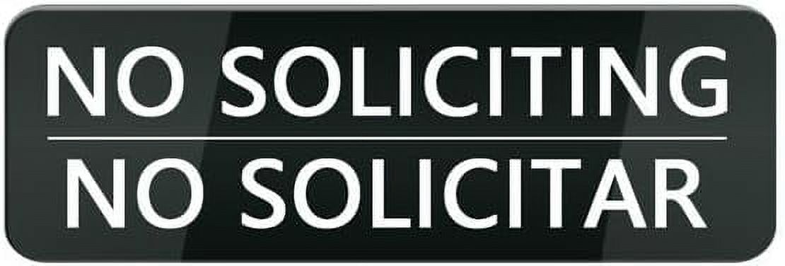 Acrylic Sign 3x10 Inch Acrylic Signs No Soliciting No Solicitar Sign ...