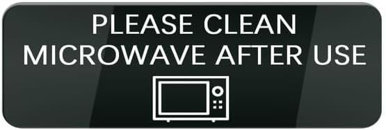 Acrylic Sign 3x10 Inch Acrylic Signs Please Clean Microwave After Use ...