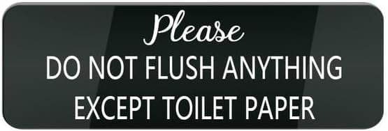 Acrylic Sign 3x10 Inch Acrylic Signs Please Do Not Flush Anything ...
