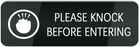 Acrylic Sign 3x10 Inch Acrylic Signs Please Knock Before Entering Sign ...