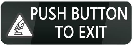 Acrylic Sign 3x10 Inch Acrylic Signs Push Button Exit Sign For House ...