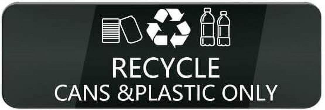 Acrylic Sign 3x10 Inch Acrylic Signs Recycle Cans Plastic Only Sign For ...