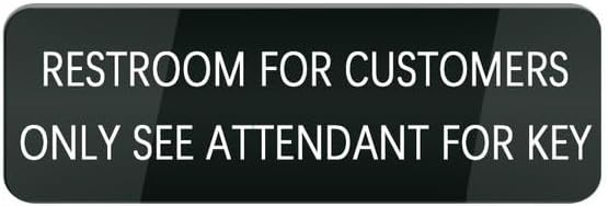 Acrylic Sign 3x10 Inch Acrylic Signs Restroom For Customers Only See ...
