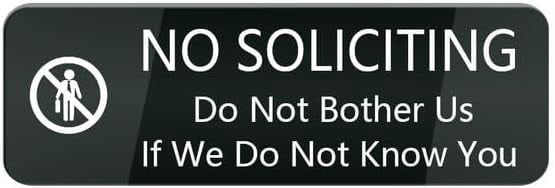 Acrylic Sign 3x10 Inch Acrylic Signs No Soliciting Do Not Bother Us If ...