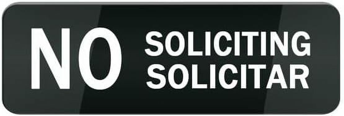 Acrylic Sign 3x10 Inch Acrylic Signs Soliciting Solicitar Fade ...