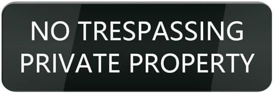 Acrylic Sign 3x10 Inch Acrylic Signs No Trespassing Private Property ...