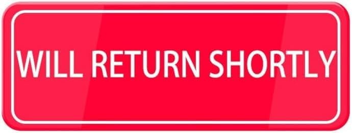 Acrylic Sign 3x10 Inch Acrylic Will Return Shortly Wall Or Door Sign ...