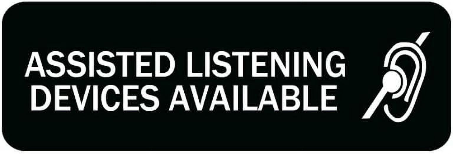 Acrylic Sign 3x10 Inch Assisted Listening Devices Available Sign ...