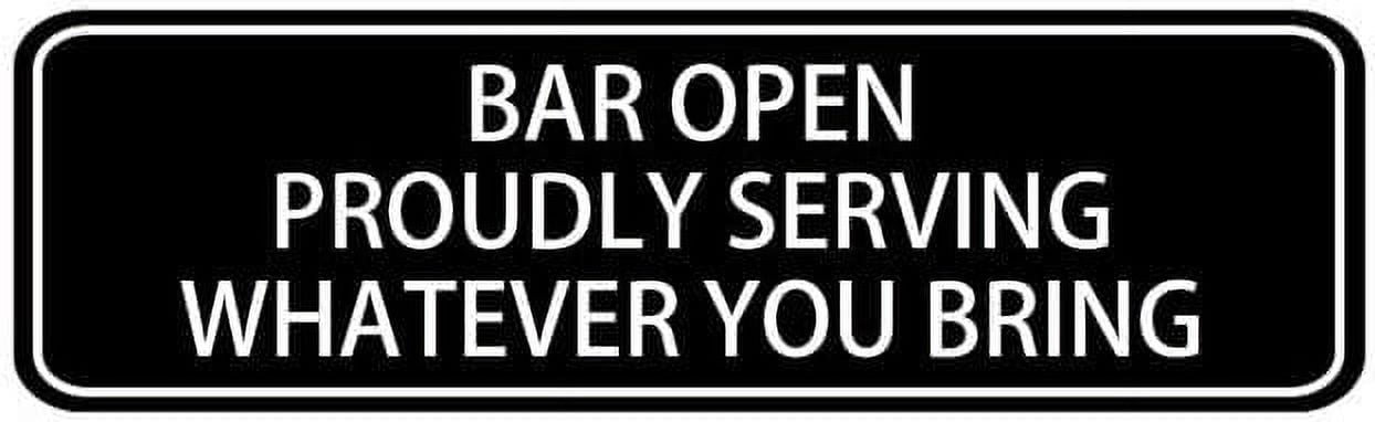 Acrylic Sign 3x10 Inch Bar Open Acrylic Signs For Office Door Wall Home ...