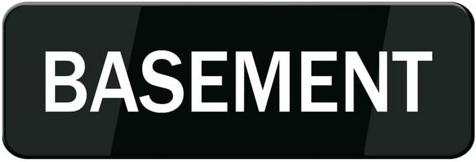 Acrylic Sign 3x10 Inch Basement Sign For Door Acrylic Plastic Rounded ...