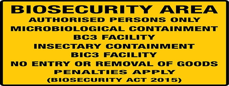 Acrylic Sign 3x10 Inch Biosecurity Areaauthorised Persons Onlymicrobiological Containmentbc ...