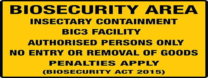Acrylic Sign 3x10 Inch Biosecurity Areainsectary Containmentbic ...