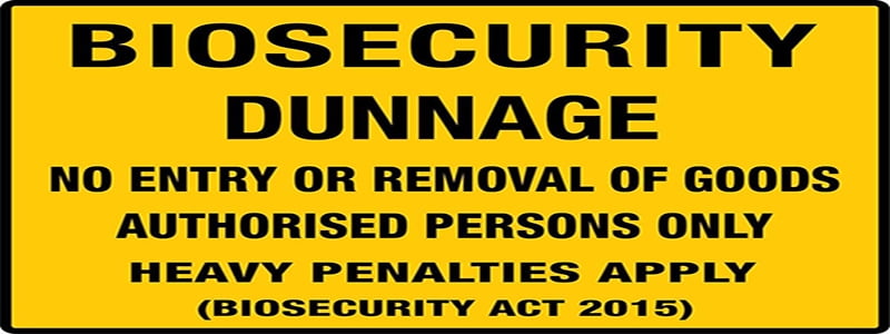 Acrylic Sign 3x10 Inch Biosecurity Dunnage No Entryor Removal Of Goods ...