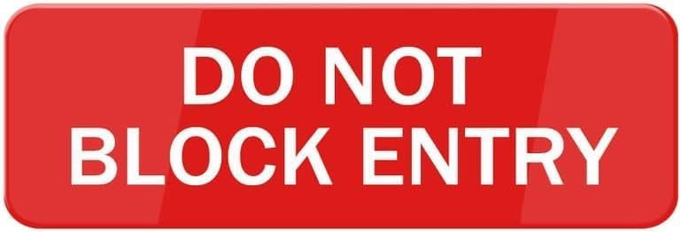 Acrylic Sign 3x10 Inch Do Not Block Entry Sign For House With For Home ...