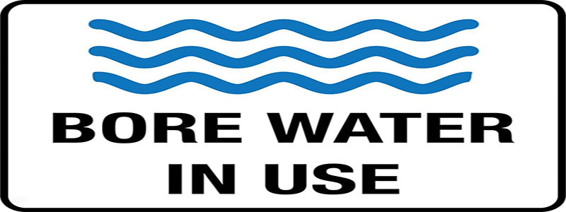 Acrylic Sign 3x10 Inch Bore Water In Use Sign Stylish & Prominent ...