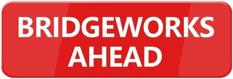 Acrylic Sign 3x10 Inch Bridgeworks Ahead Sign Stickers Acrylic Plaque ...