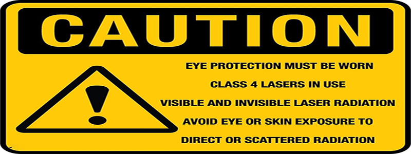 Acrylic Sign 3x10 Inch Caution Eye Protection Must Be Worn Class 4 ...