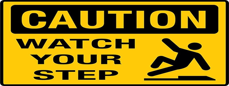 Acrylic Sign 3x10 Inch Caution Watch Your Step Sign For House Office ...