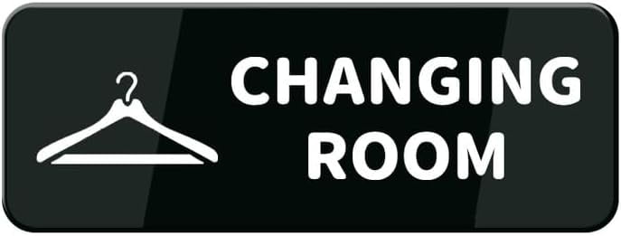 Acrylic Sign 3x10 Inch Changing Room Wall Or Door Sign Black & White ...