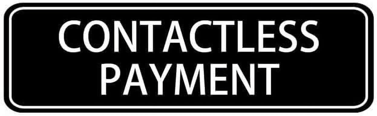 Acrylic Sign 3x10 Inch Contactless Payment Acrylic Signs For Office ...