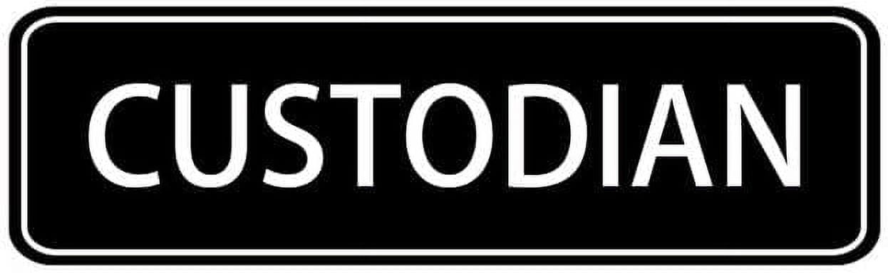 Acrylic Sign 3x10 Inch Custodian Acrylic Sign For Office Door Wall Home ...