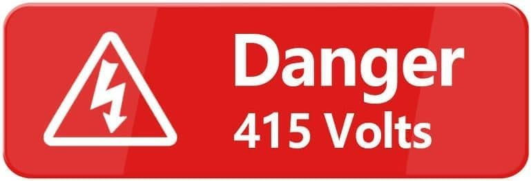 Acrylic Sign 3x10 Inch Danger 415 Volts Sign Stickers Acrylic Plaque ...