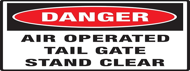 Acrylic Sign 3x10 Inch Danger Air Operated Tail Gate Stand Clear Small ...