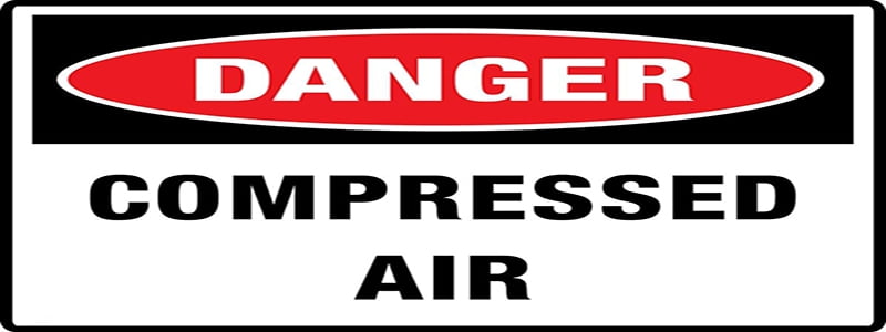 Acrylic Sign 3x10 Inch Danger Compressed Air Sign For Door Or Wall ...