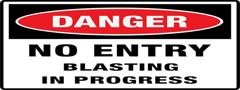 Acrylic Sign 3x10 Inch Danger No Entry Blasting In Progress Small ...