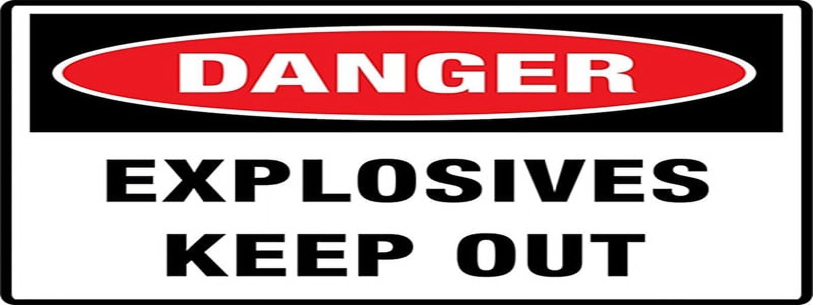 Acrylic Sign 3x10 Inch Danger Explosives Keep Out Sign For House Office ...