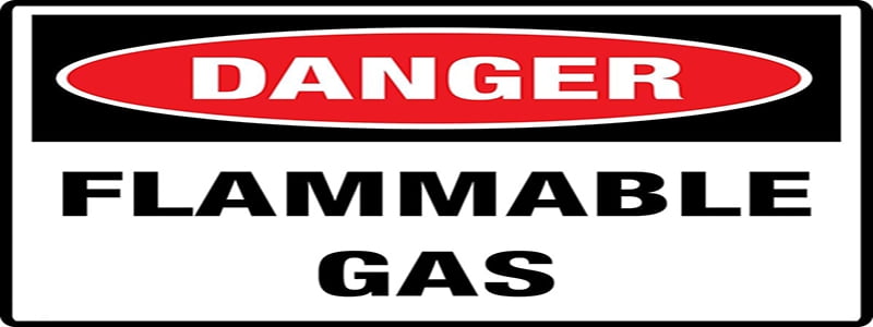 Acrylic Sign 3x10 Inch Danger Flammable Gas Sign For Door Or Wall ...