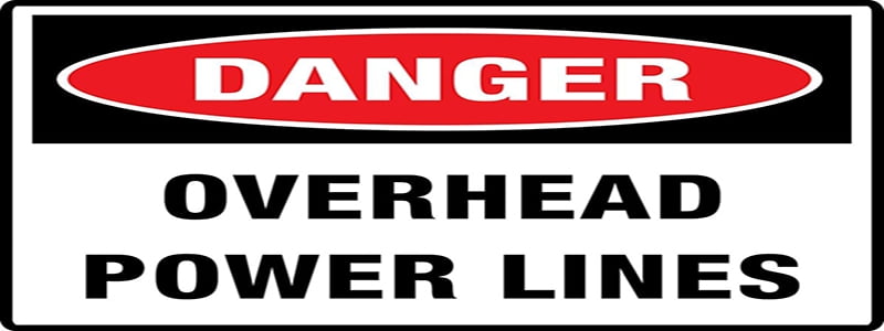 Acrylic Sign 3x10 Inch Danger Overhead Power Lines Sign For House ...