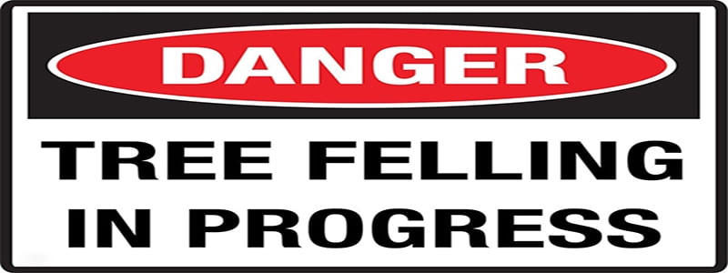 Acrylic Sign 3x10 Inch Danger Tree Felling In Progress Small ...