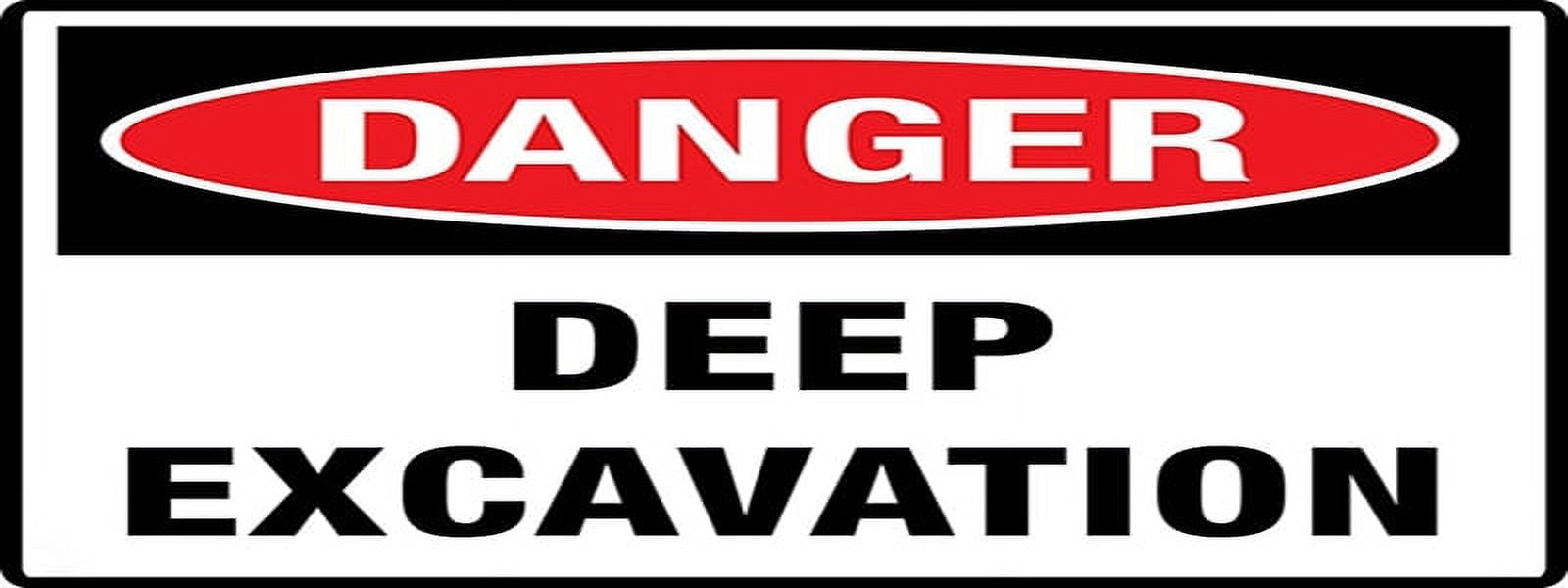 Acrylic Sign 3x10 Inch Deep Excavation Sign Stylish & Prominent Design ...