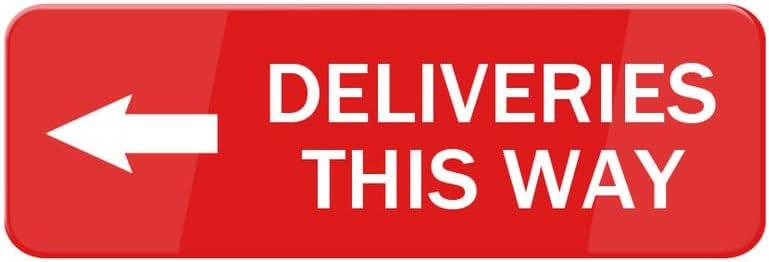 Acrylic Sign 3x10 Inch Deliveries This Way Sign Acrylic Sign Safety ...