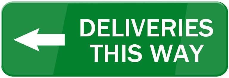 Acrylic Sign 3x10 Inch Deliveries This Way Sign For House Strong Signs ...