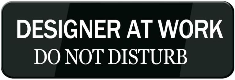 Acrylic Sign 3x10 Inch Designer At Work Do Not Disturb Sign For ...