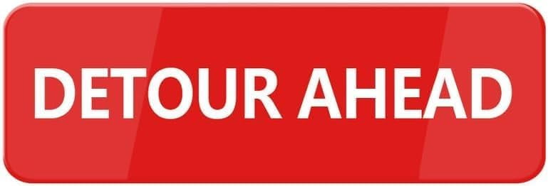 Acrylic Sign 3x10 Inch Detour Ahead Sign Stickers Acrylic Plaque With ...