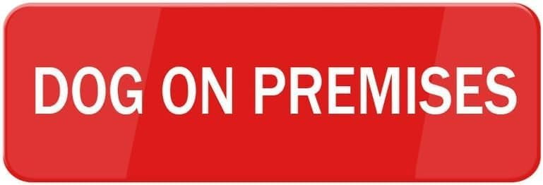 Acrylic Sign 3x10 Inch Dog On Premises Sign Signage Whitered Plastic ...