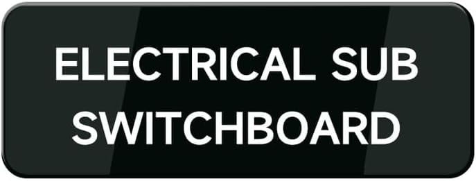 Acrylic Sign 3x10 Inch Electrical Sub Switchboard Sign For Door Or Wall ...