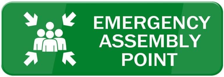 Acrylic Sign 3x10 Inch Emergency Assembly Point Sign For House With For ...