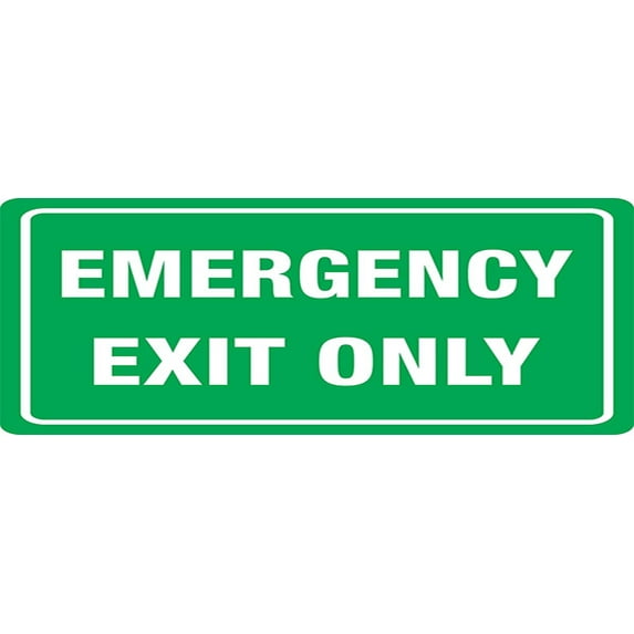 Acrylic Sign 3x10 Inch Emergency Exit Only Sign Small Rectangular Sign ...