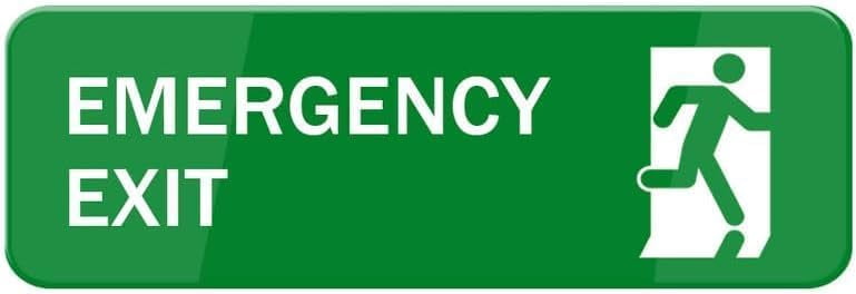 Acrylic Sign 3x10 Inch Emergency Exit Sign Acrylic Sign Safety Sign ...