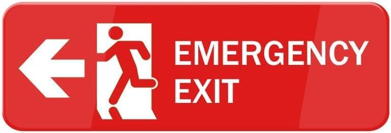 Acrylic Sign 3x10 Inch Emergency Exit Sign For Door Acrylic Plastic Red ...