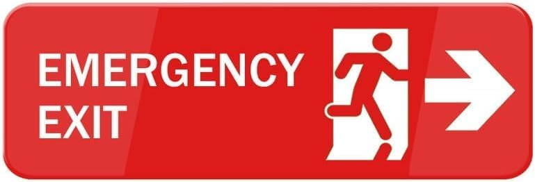 Acrylic Sign 3x10 Inch Emergency Exit Sign For House With For Home ...